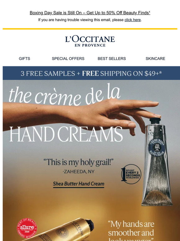 L'Occitane: Everybody’s talking about our hand creams! | Milled