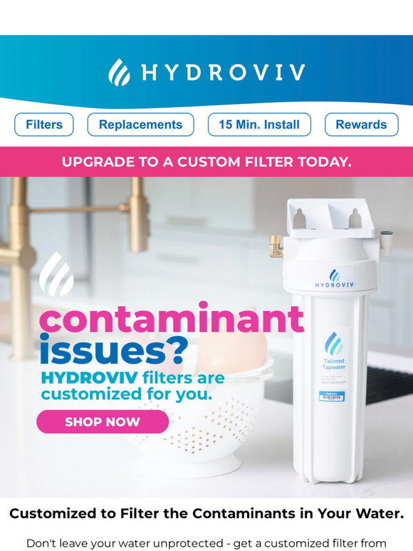Hydroviv: Upgrade to the only water filter customized for your water ...