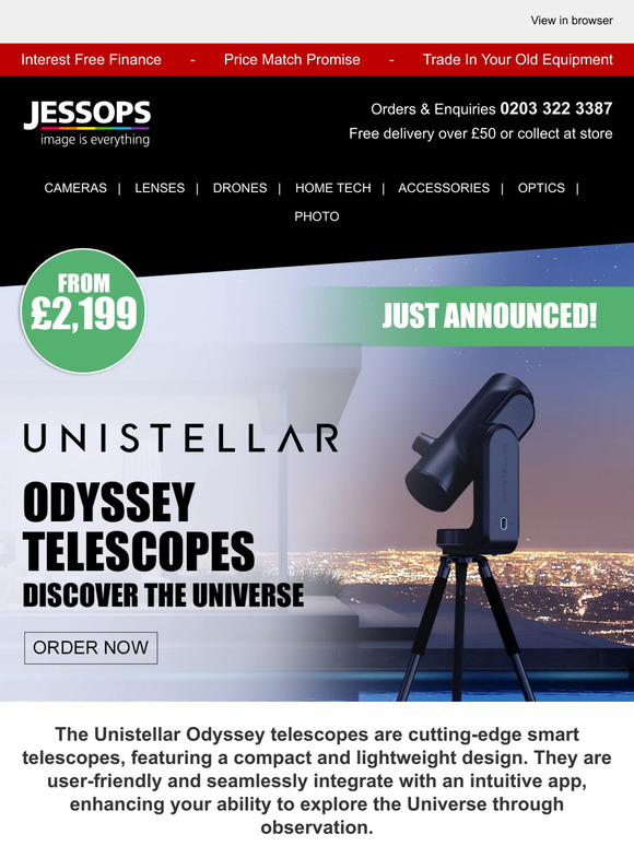 Jessops: Introducing the game-changing Unistellar Odyssey Telescopes 🚀 ...