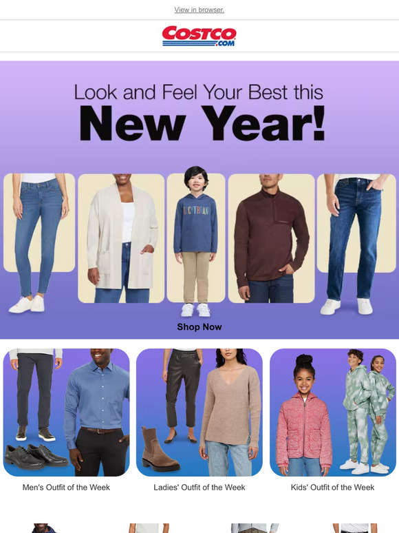 Costco: Start the Year in Style! Men's, Ladies', and Kids' Apparel for ...