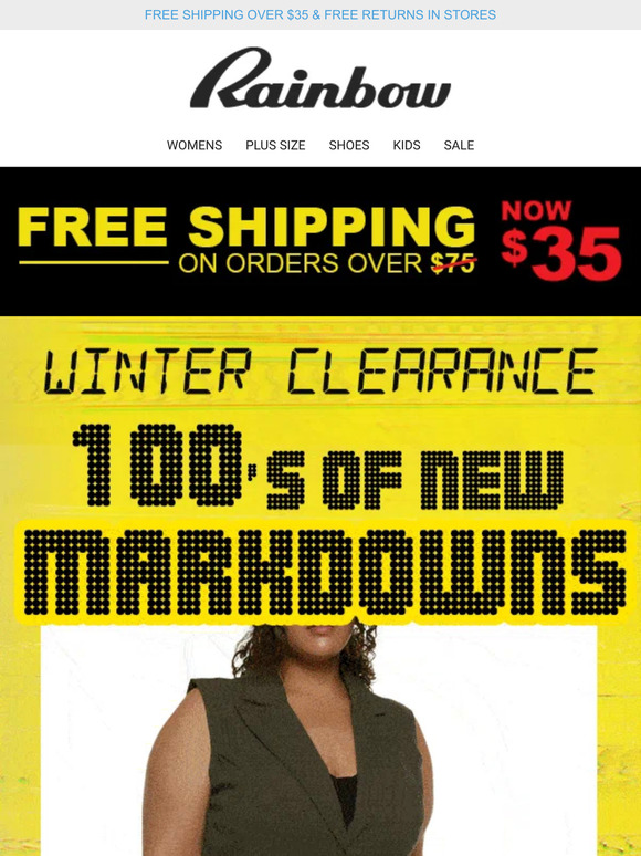 Rainbow Shops: NEW MARKDOWNS winter Clearance A stylish 🆕 you awaits! From $1.49 | Milled