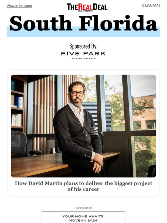 The Real Deal: David Martin on the biggest project of his career; Yair ...