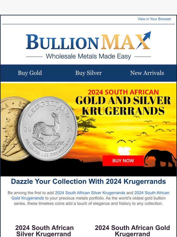 BullionMax: Meet the 2024 Krugerrand Coins. Order Yours Today! | Milled