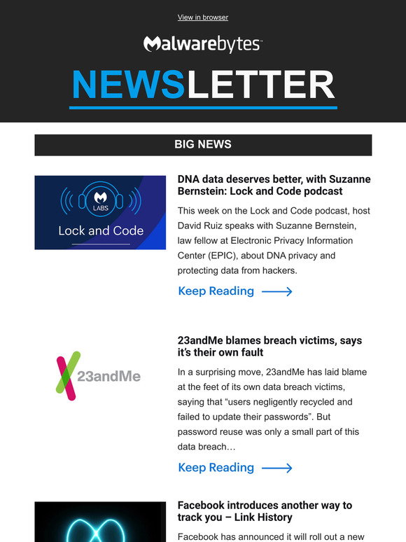 Malwarebytes: 23andMe victims for data breach, says it’s their own ...