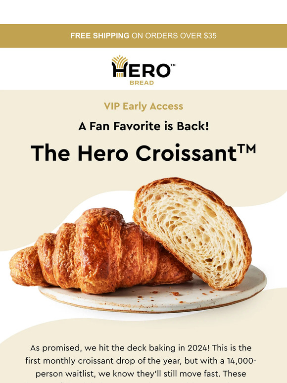 HERO BREAD: VIP Access: The 1st Hero Croissant™ Drop of 2024! | Milled
