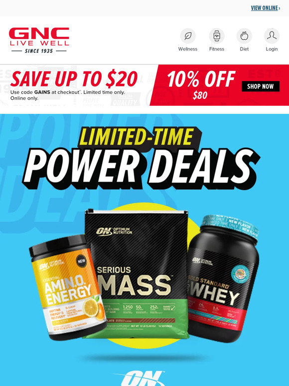 GNC: Turn up the savings with some Power Deals! ⚡ | Milled