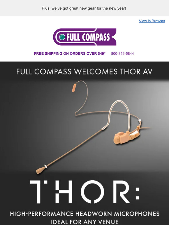 Full Compass: Full Compass Welcomes THOR AV! | Milled