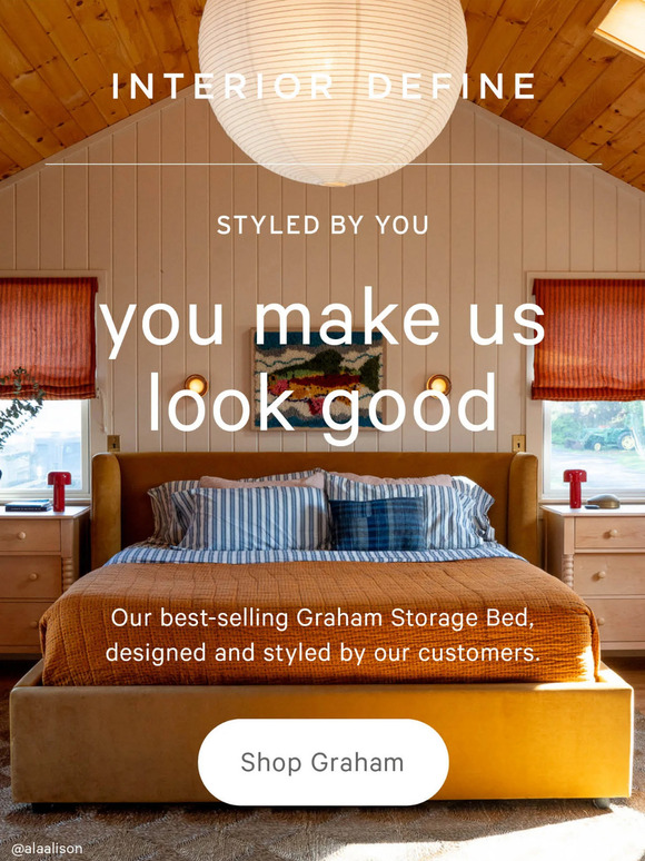 Interior Define: THE GRAHAM BED, styled by you | Milled