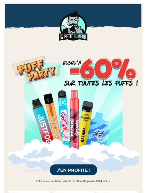 Le Petit Fumeur: 🎉PUFF PARTY 🎉 Jusqu'à -60% sur TOUTES les Puffs ! | Milled