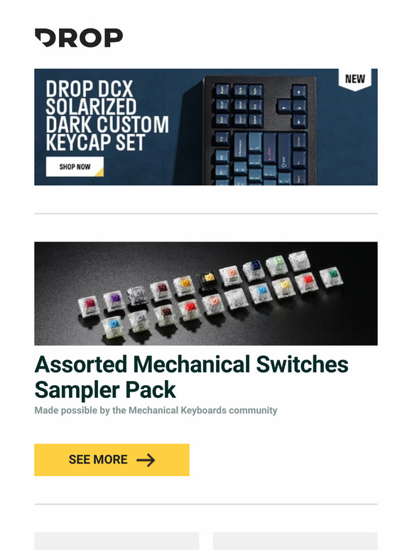 Drop: Assorted Mechanical Switches Sampler Pack, Artifact Bloom Series ...