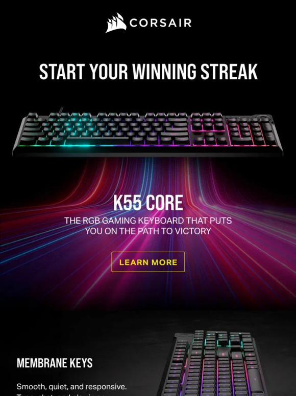 Corsair: Introducing K55 CORE RGB Gaming Keyboard | Milled