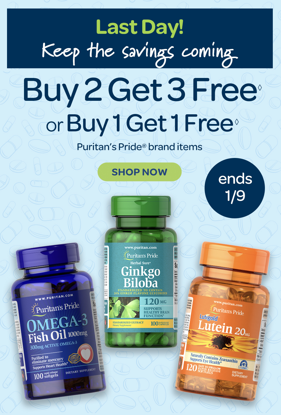 Puritan's Pride: Buy 2 Get 3 Free Final Hours ⌛ | Milled