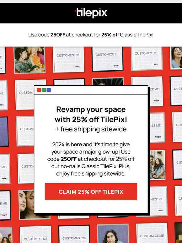 TilePix: Glow Up in 2024 With 25% Off TilePix + Free Shipping Sitewide ...