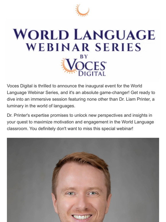 Teacher's Discovery: Join Dr. Liam Printer for the 2024 World Language ...