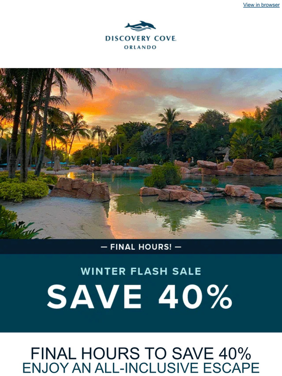 SeaWorld: 🌴 Save 40% On Paradise When You Book by Midnight 🌴 | Milled