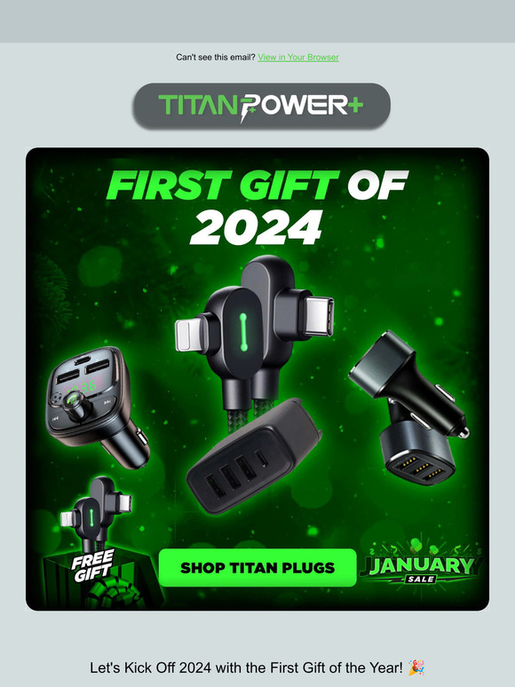Titan Power Plus: First Gift of 2024: Plug + Free Cable 🎁 | Milled