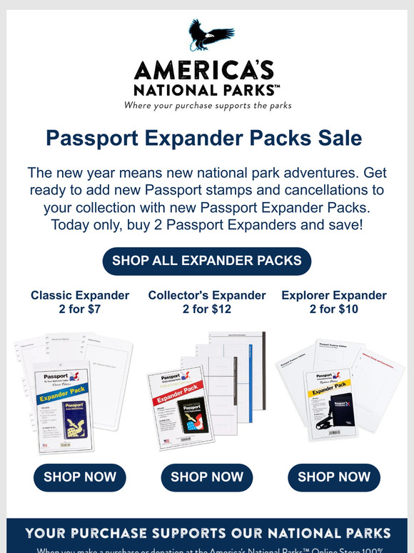 America's National Parks: Passport Expander Packs Sale | Milled