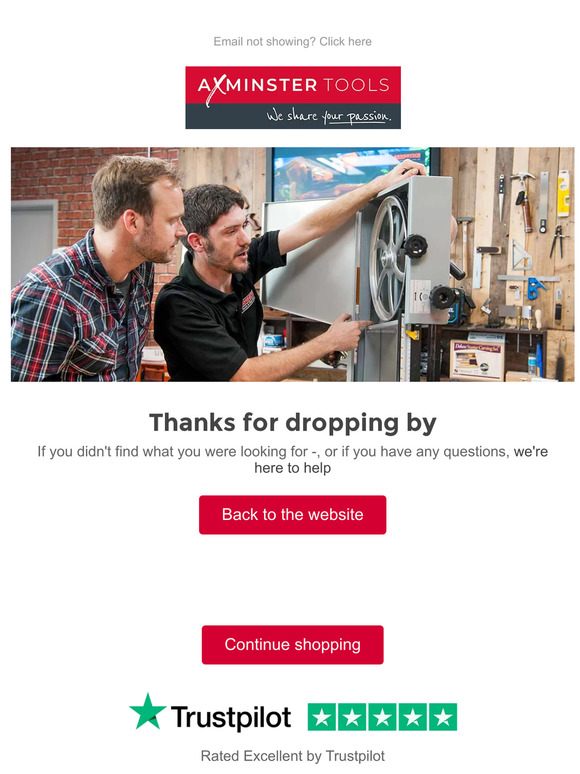 Axminster Tools: Thanks for dropping by | Milled