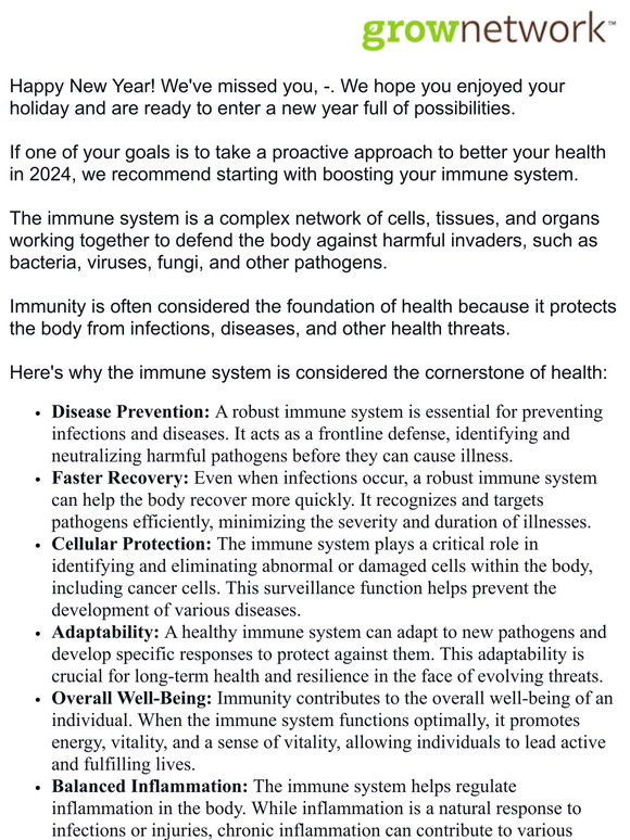 The Grow Network: Benefits of a Strong Immune System | Milled