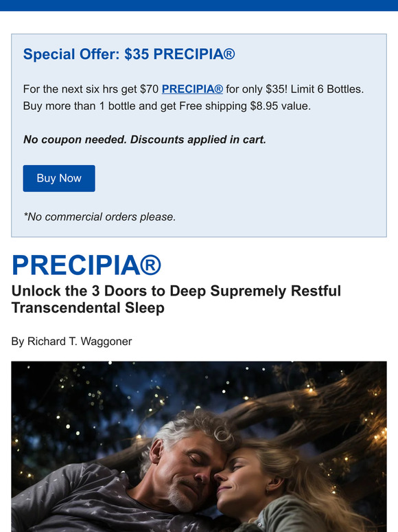 Immunocorp: Introducing PRECIPIA® for deep quality sleep | Milled