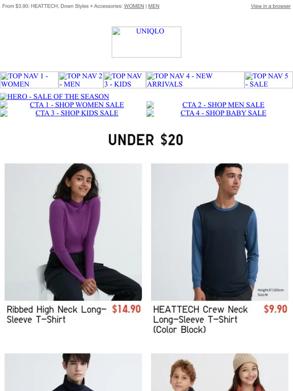 UNIQLO Email Newsletters: Shop Sales, Discounts, and Coupon Codes
