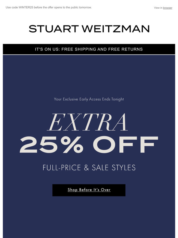 Stuart Weitzman: Last Chance for Your Exclusive First Access | Milled