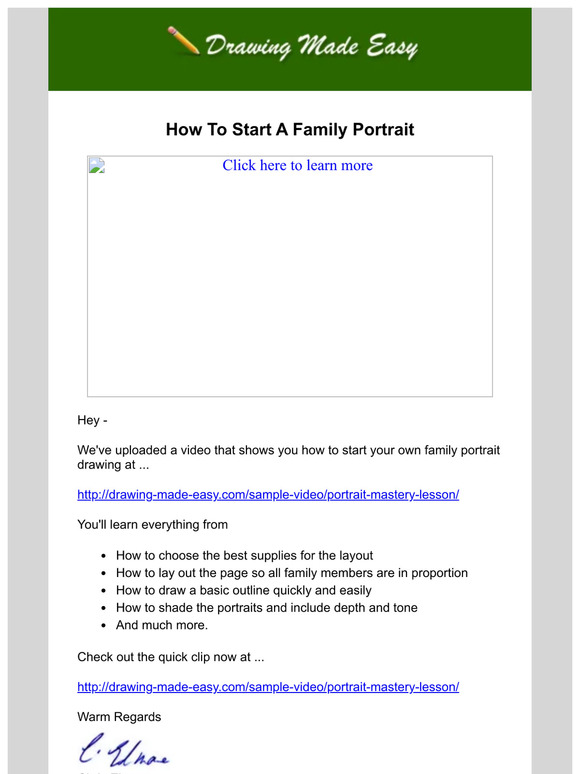 Drawing Made Easy: — - how to start a Family Portrait [VIDEO] | Milled