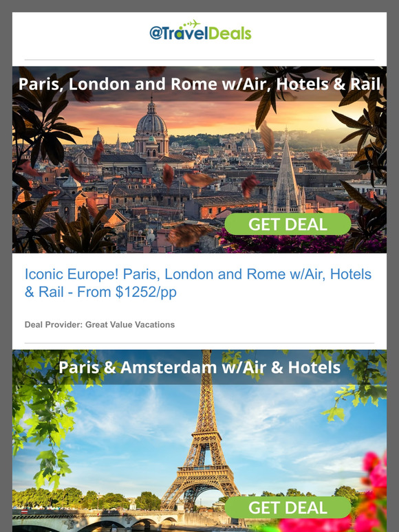 Roomongo: Paris, London, Rome, Amsterdam, Jamaica All-Inclusive ...