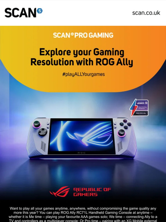 Scan: Play your games anytime, anywhere with the ROG Ally! | Milled