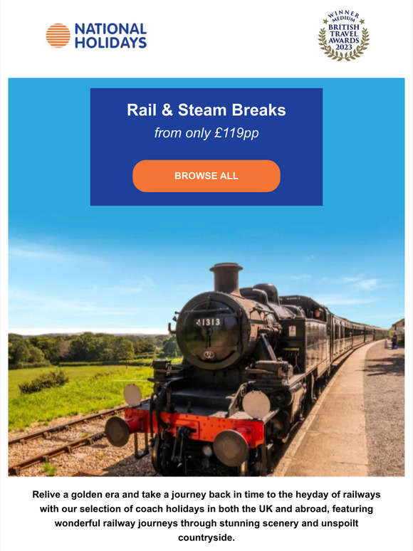 National Holidays: Fancy a Rail break from only £119? | Milled
