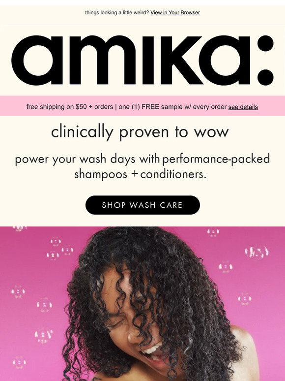 amika: wash day formulas that are clinically proven | Milled