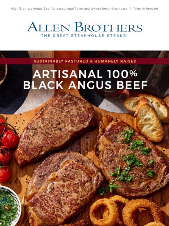 Allen Brothers: Taste For Yourself: Our Artisanal 100% Black Angus Beef ...