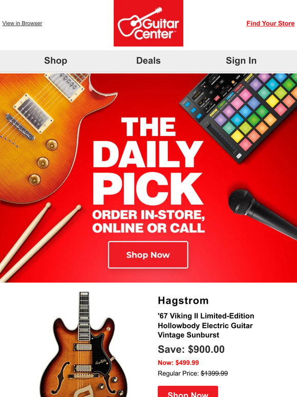 Guitar Center: Daily Pick: Uncover your deal of the day | Milled