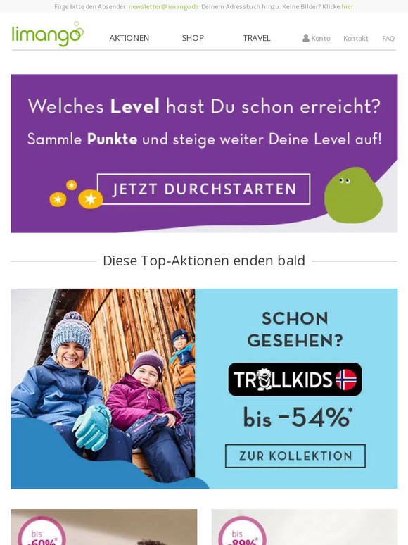 Limango: Level Up mit unserem family Star Programm 🚀 Und: Bis -85%* auf ...