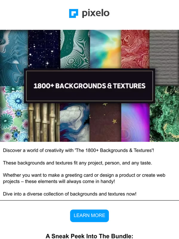 Pixelo: 1800 Backgrounds For Boundless Design! | Milled