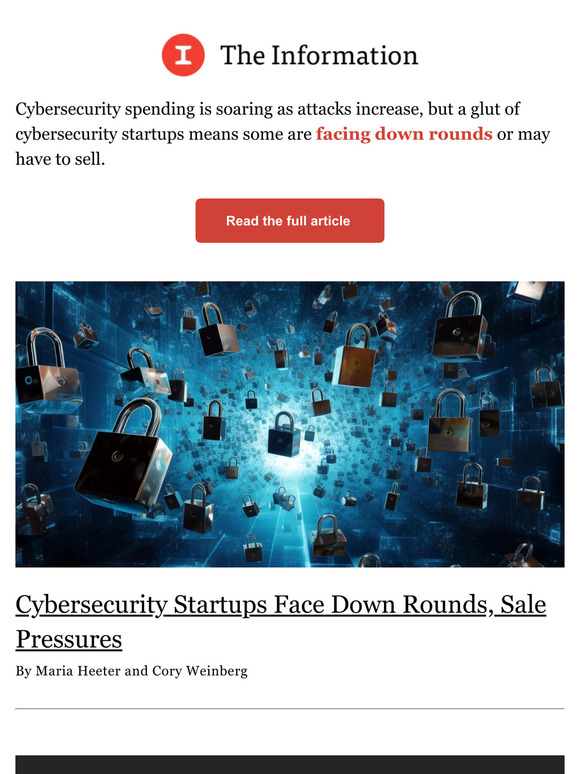 The Information: Cybersecurity Startups Face Down Rounds, Sale ...