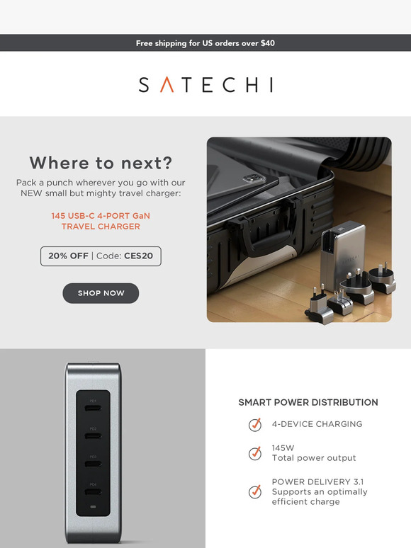 Satechi: Get Out, Go Global with Our NEW Travel Charger 😍 🌎 | Milled