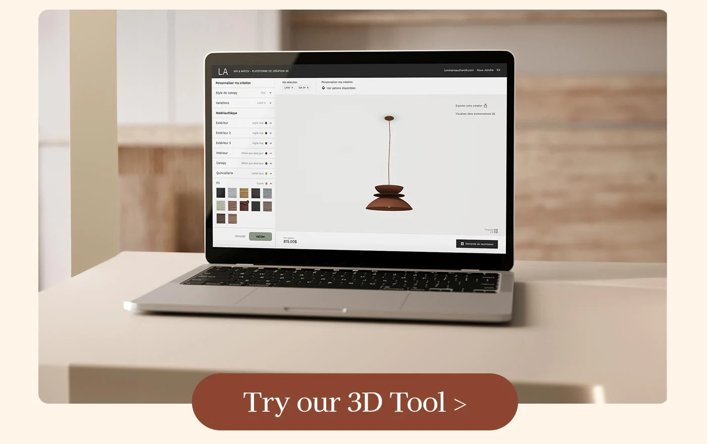 Archiproducts: Luminaire Authentik lighting: customize with the 3D tool ...