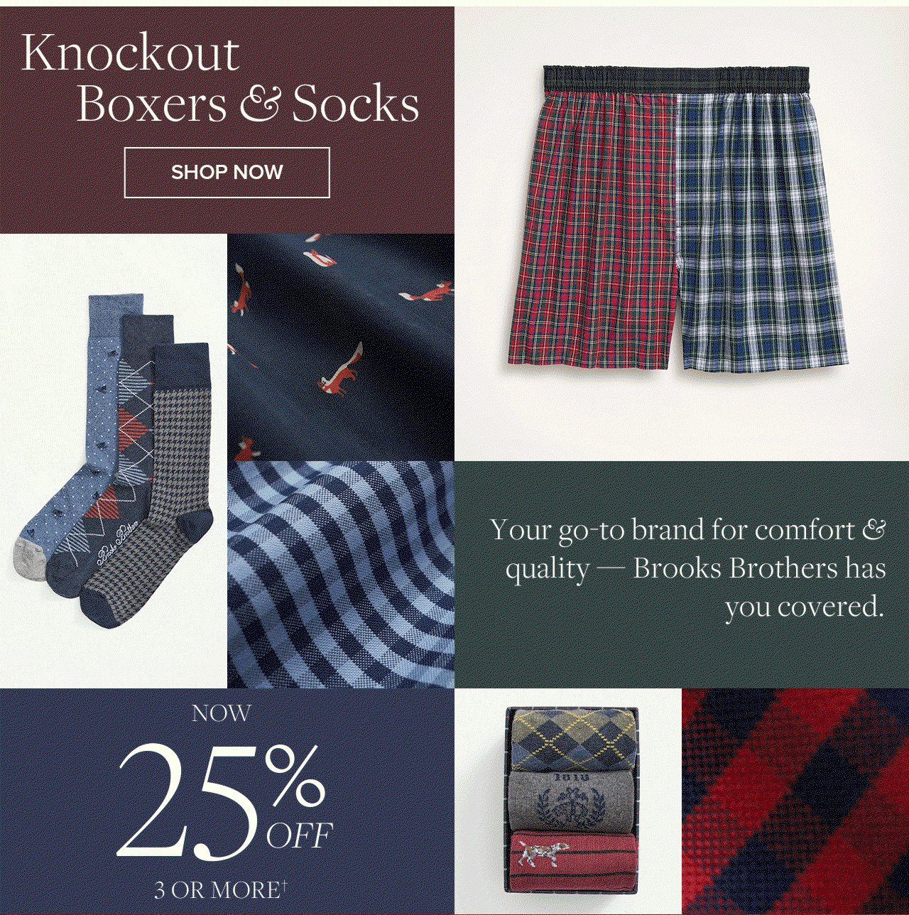 Brooks Brothers: Best boxer & sock refresh time—25% off 3 or more! | Milled
