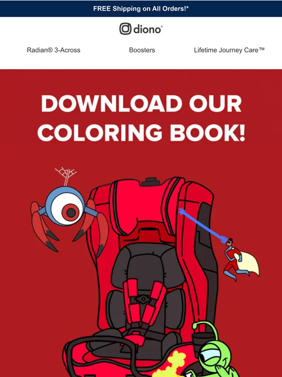 Diono Family Brands: Download Our FREE Coloring Book! 🖍️ | Milled