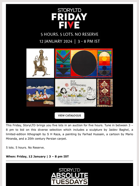 Saffronart: Catalogues LIVE: Friday Five Auction | Absolute Tuesdays ...