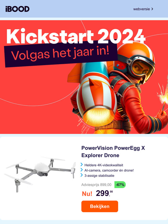 iBOOD: PowerVision PowerEgg X Explorer Drone -67% | Edifier Active ...