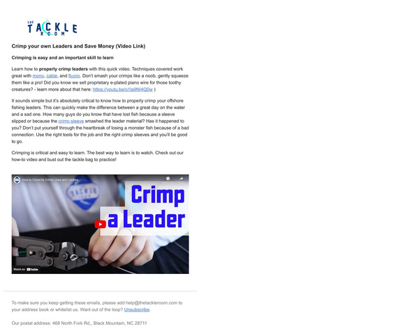 Tackle Room: Offshore Fishing | Crimping | How-To Series | Milled