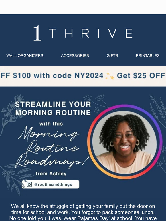 Thrive: Here's your FREE Morning Routine Roadmap | Milled