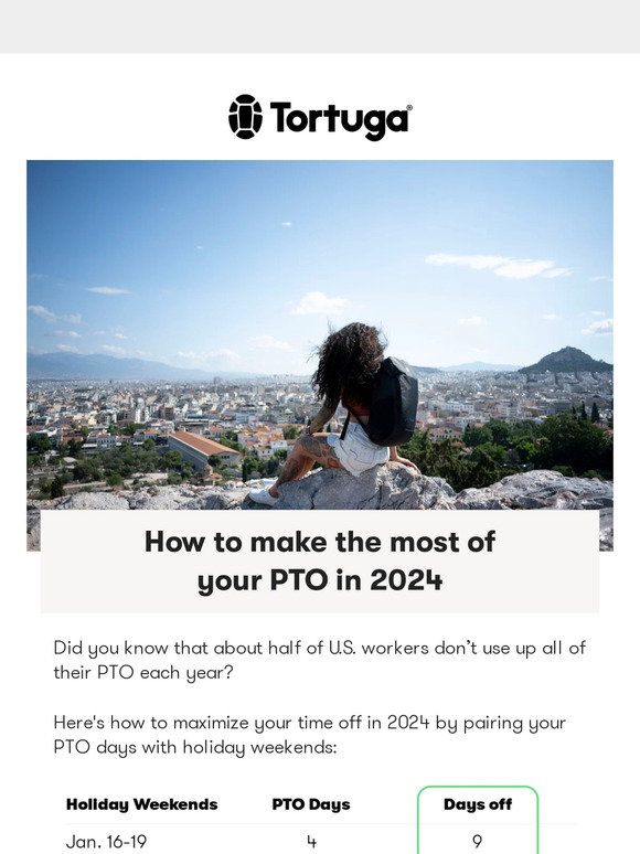 Tortuga: How to make the most of your PTO in 2024 | Milled
