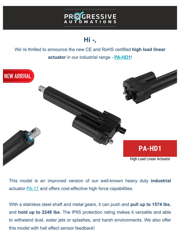 Progressive Automations 📌 Introducing Our New High Load Linear Actuators Milled