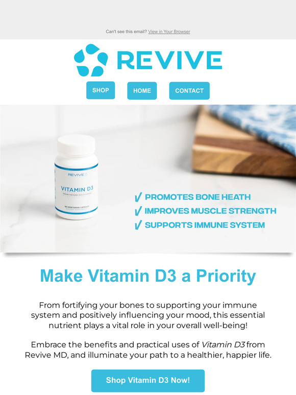 Revive Supplements: Why is Vitamin D3 So Important? ☀️ | Milled