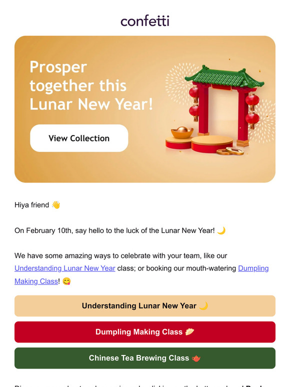 Confetti: How are you celebrating the Lunar New Year at work? | Milled