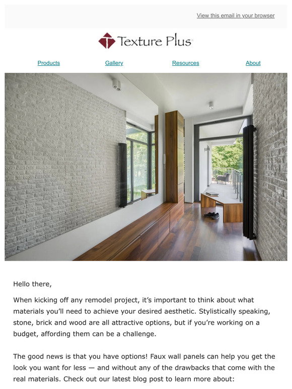 Texture Plus: Wood, Brick and Stone Wall Panels: What to Know | Milled