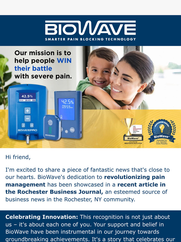 BioWave: BioWave's Innovation in the Spotlight! | Milled